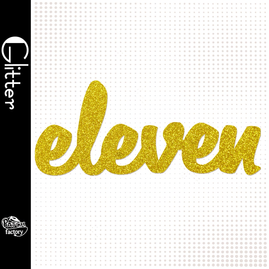 Glitter Iron-on Number, Lettering Eleven Elf to Iron On - Etsy