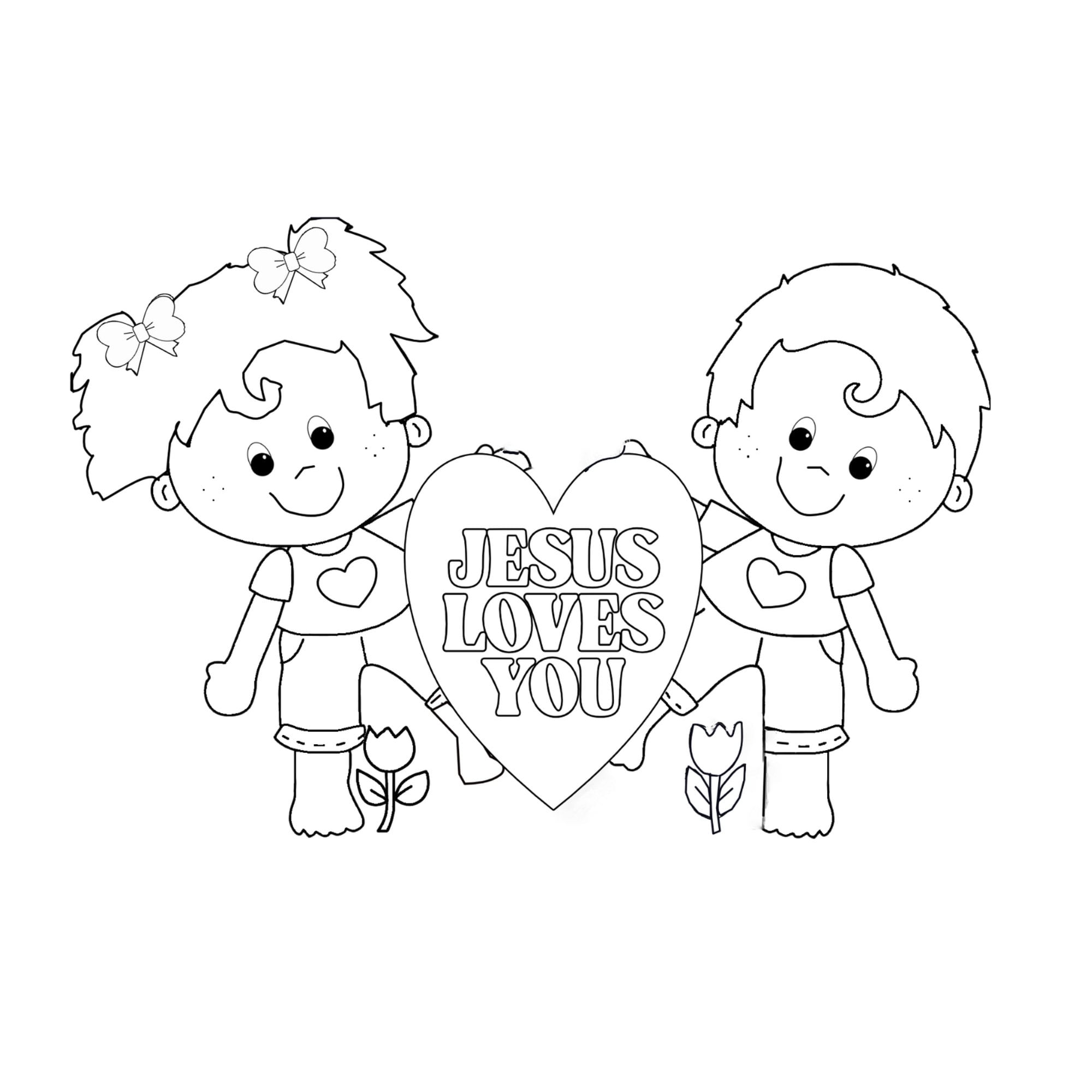 Printable Valentine Card, Jesus Loves You Kids Valentine, Instant ...