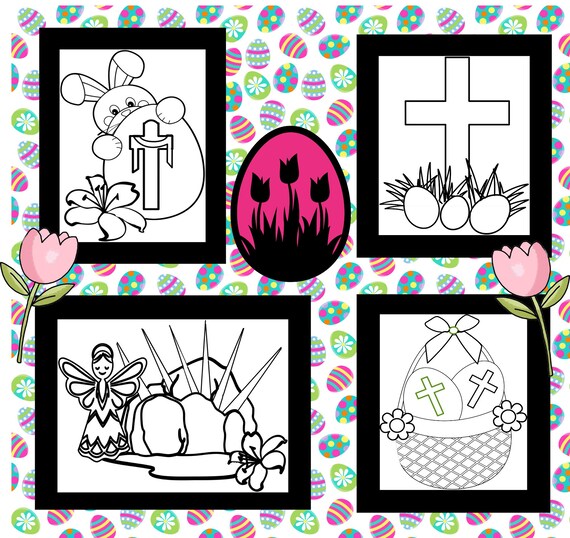Easter Digital Coloring Pages Kids Coloring Pages Religious - Etsy
