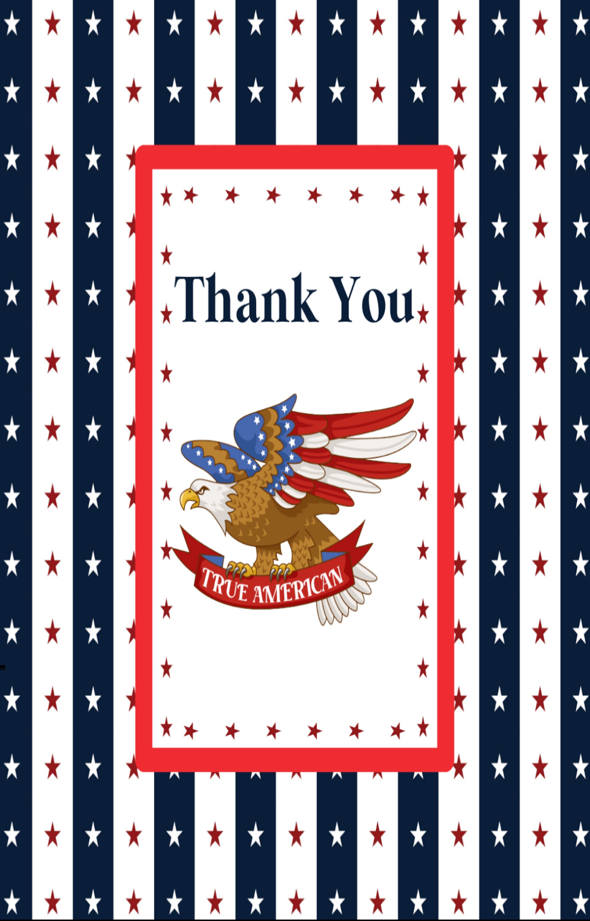 Printable Patriotic Greeting Card, Thank You Veteran Card, Eagle Card ...