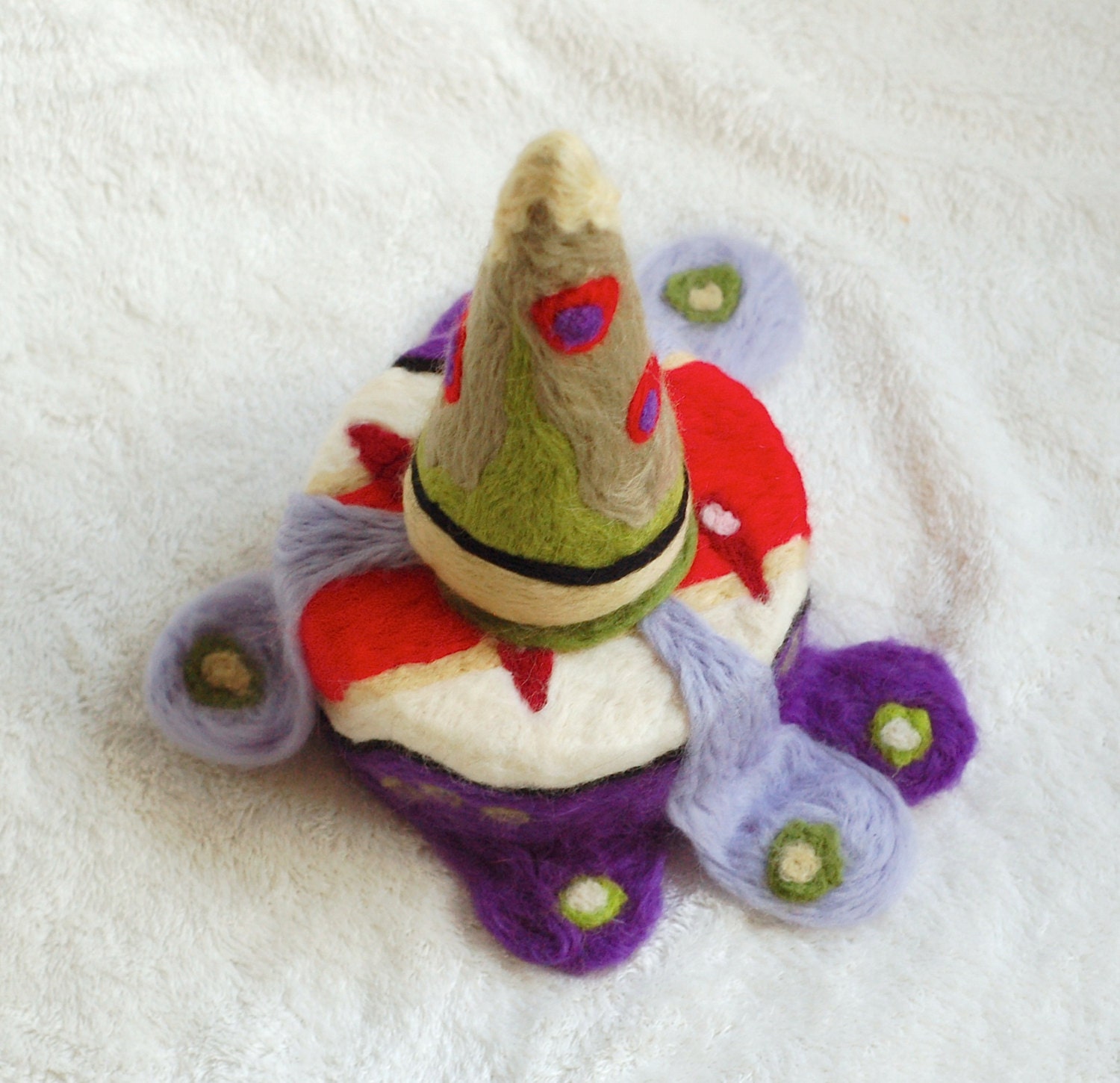 Felt Sculpture With Lots of Colors Felted Wool Sculpture - Etsy Singapore