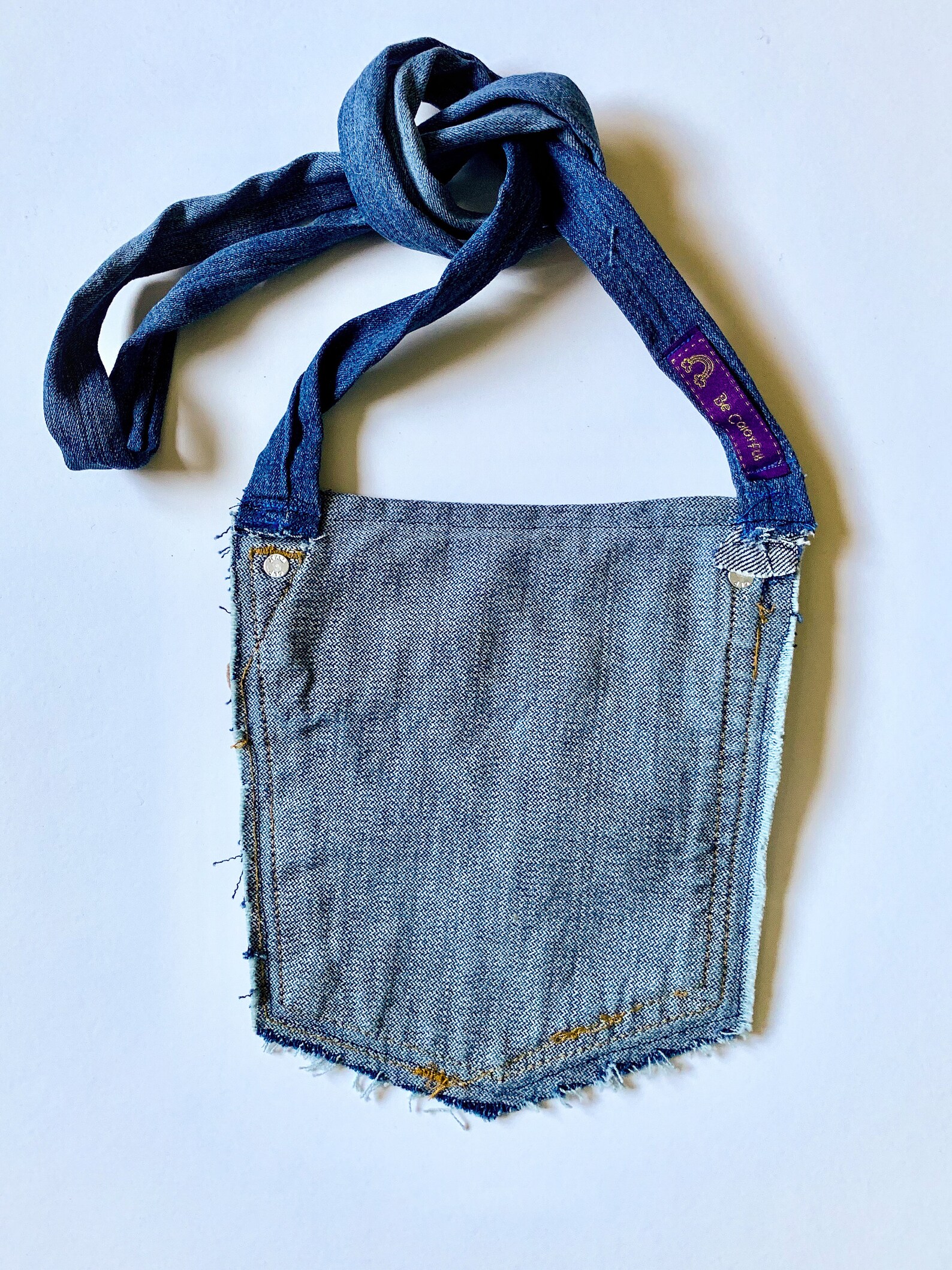 Upcycled Denim Bag, Recycled Denim Pocket, Felted Flowers Festival Bag ...