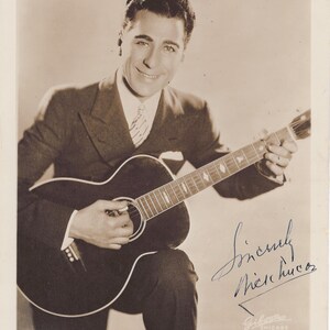 Autographed 1930s Nick Lucas & His Troubadors Black White Glossy 10x8 ...