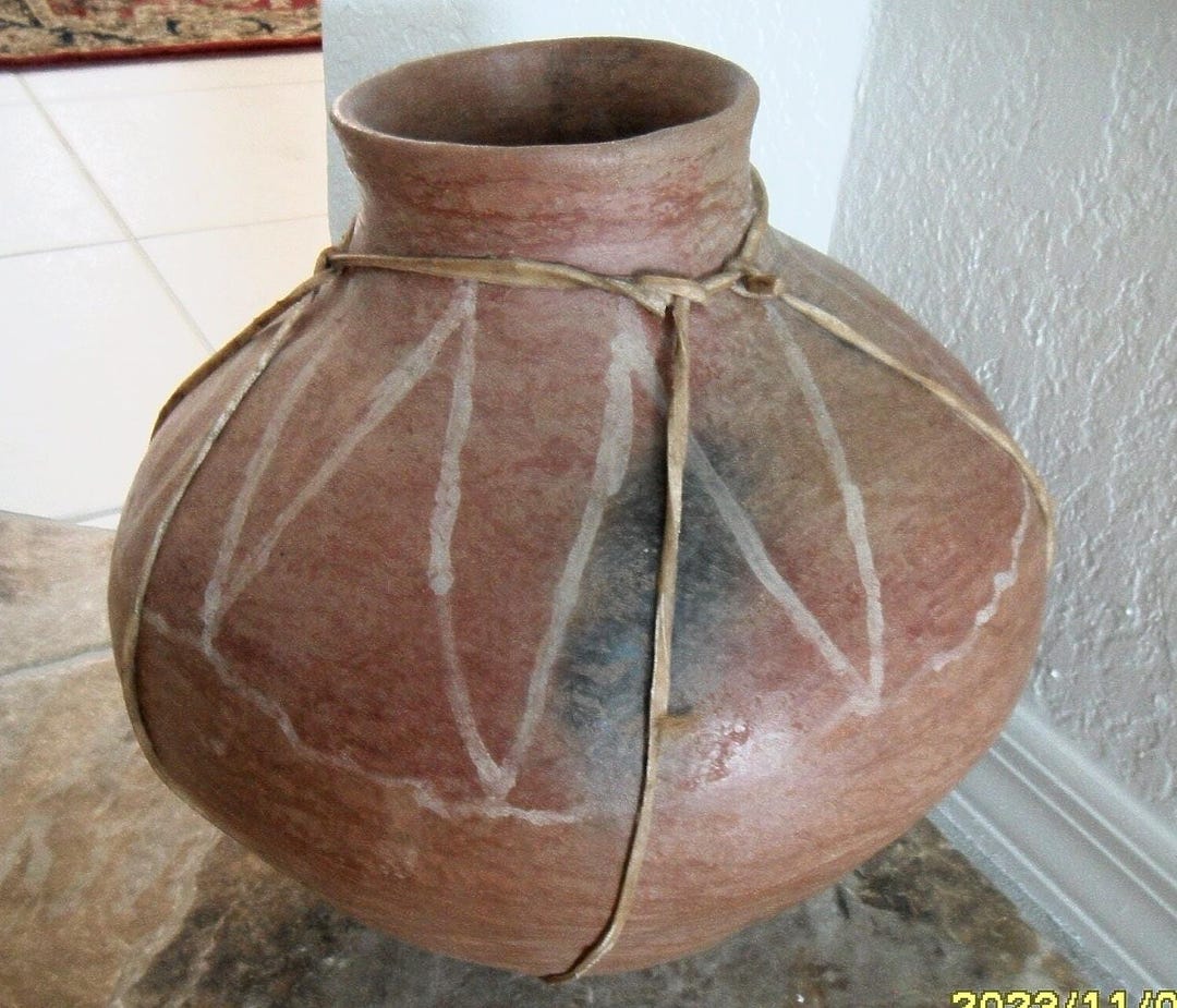 OLLA POT Authentic Tarahumara Indian Northern Mexico Hand Painted ...