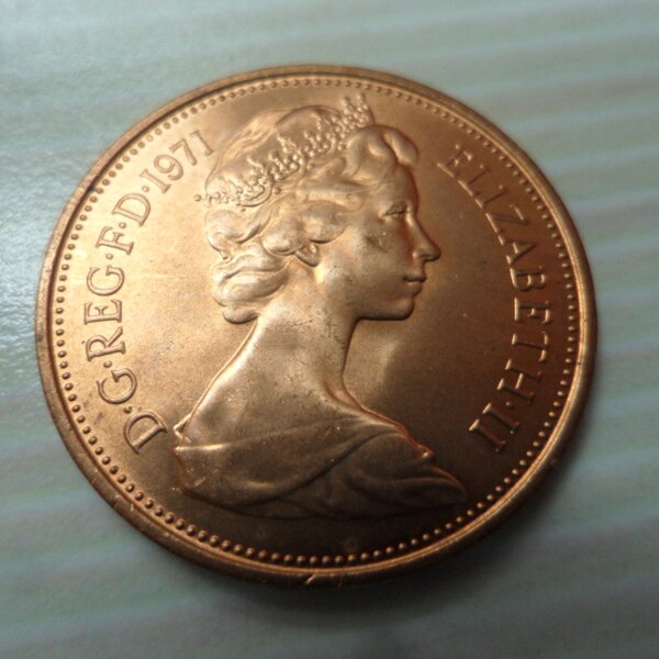 1971 New Pence 2p Coin - Etsy