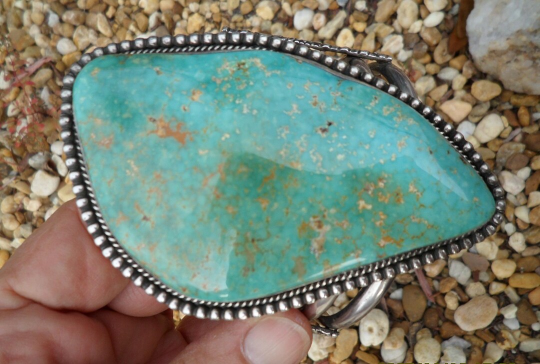 GEM Grade Gigantic Museum Grade Navajo Slab Turquoise Mountain Sterling ...