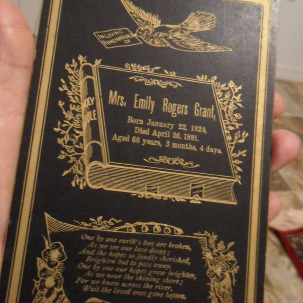 Antique Funeral Cabinet Card - Etsy