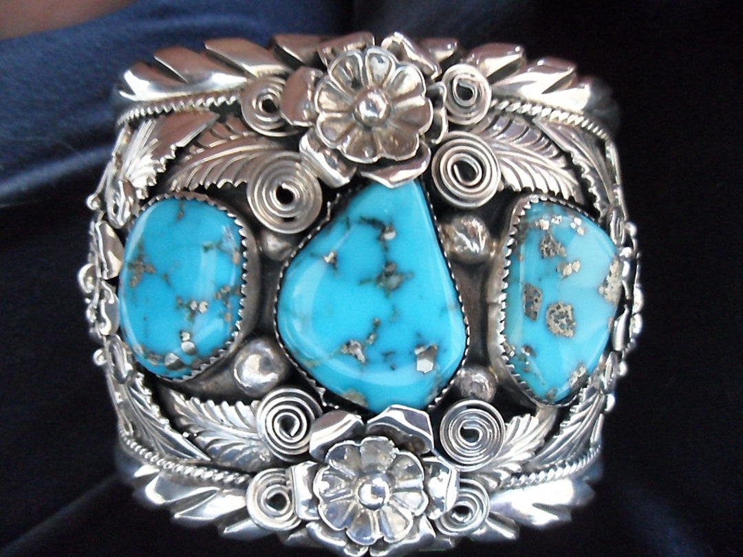 GEM GRADE MORENCI Gigantic Museum Quality Navajo Gomez Tri-stone ...