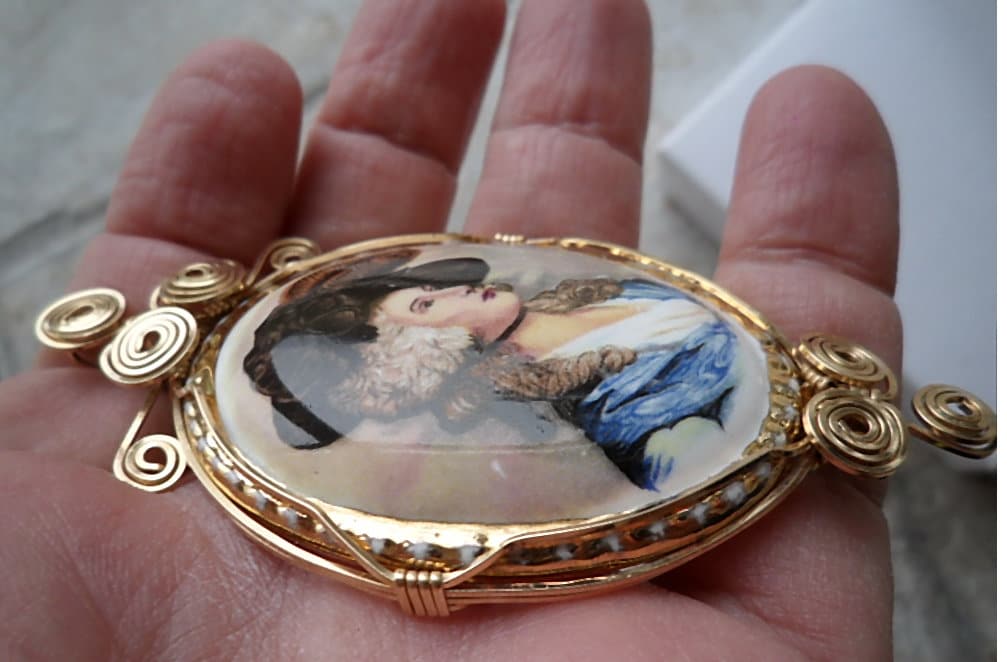 14K Vtg. 1900s Victorian Lady Eleanor Fine Bone China England Portrail ...