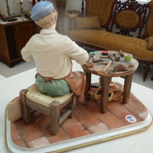RARE Capodimonte Sculpture of a shoemaker by Celebrated Italian Artist ...