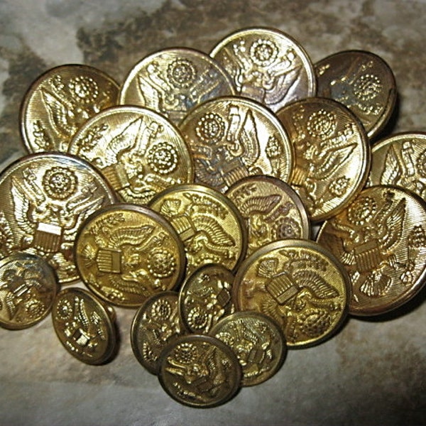 Scovill Army Button - Etsy