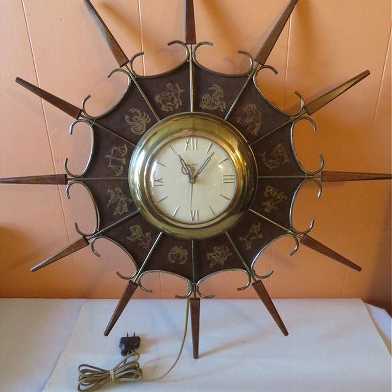 Mid Century Wall Clock - Etsy