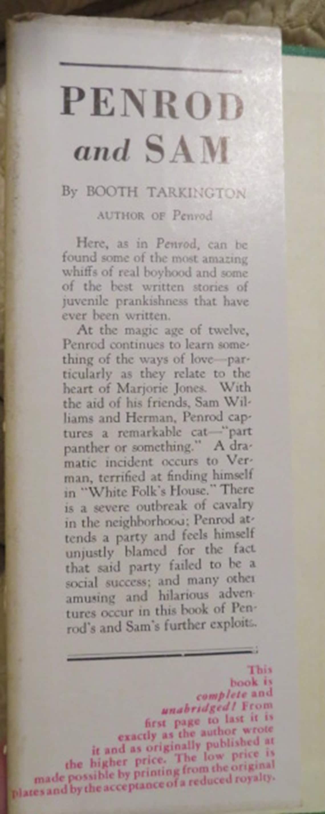 Penrod and Sam by Booth Tarkington Author of Penrod - HC/DJ - 1916 - Etsy