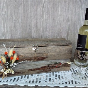 Rustic Wooden Wine Box for Wedding Ceremony, Wine Box for Couple, Time ...