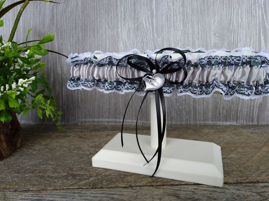 Philadelphia Eagles Colors Wedding Garter, Football Wedding Lingerie ...