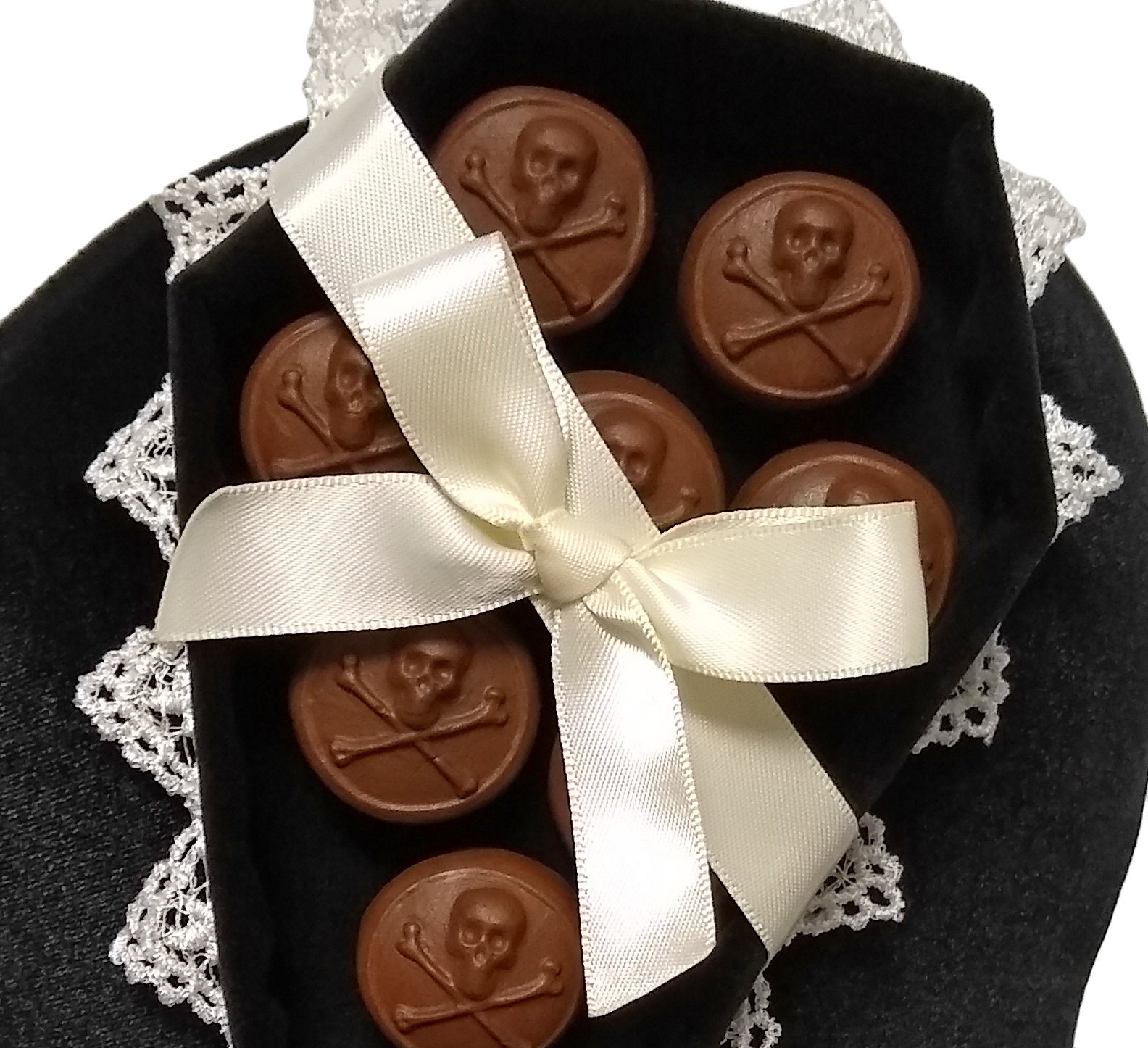 Deadly Poisoned Chocolates Black Velvet Coffin Box Hat or Desk | Etsy