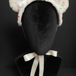 Sweet Funfetti Cake Batter Ice Cream Bear Bonnet Headdress - Made to ...