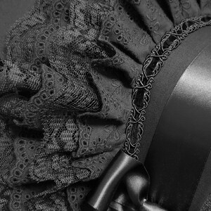 Black Ruffled Victorian Gothic Bonnet Made to Order - Etsy