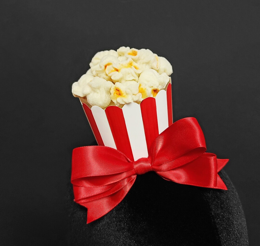 Mini Carnival Popcorn Bucket Hair Clip or Desk Decor Available in 7 Bow ...