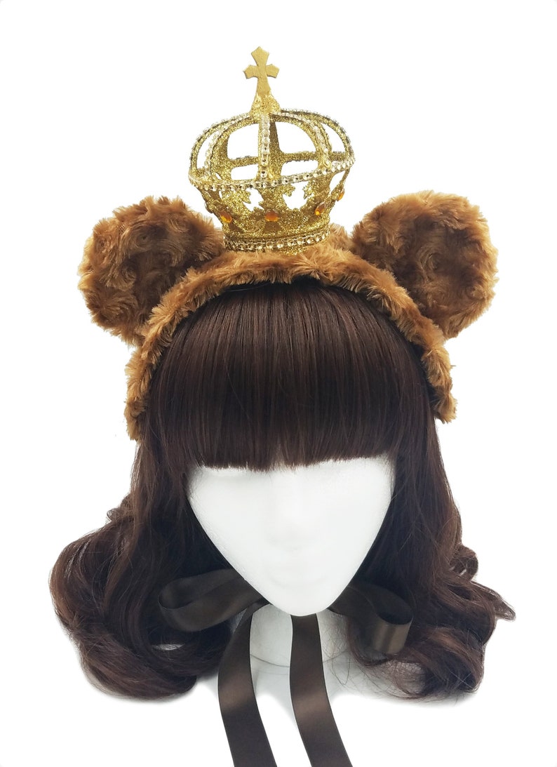 Golden Crowned Royal Princess Bear Bonnet Headdress - Available in 9 ...