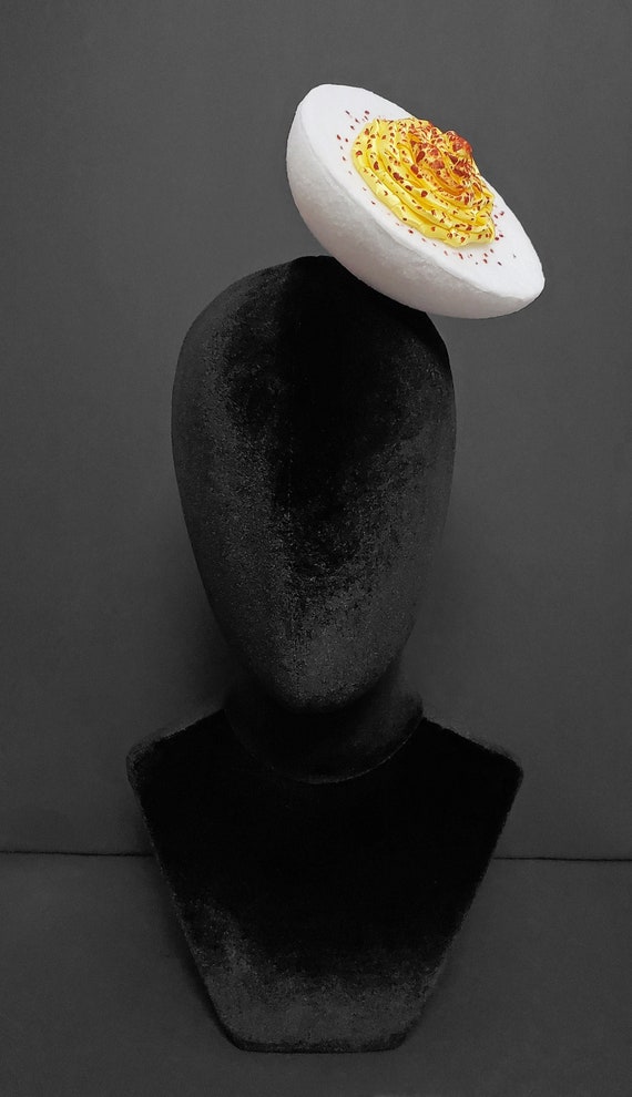 Giant Deviled Egg Fascinator Hat or Desk Decor Made to Order - Etsy