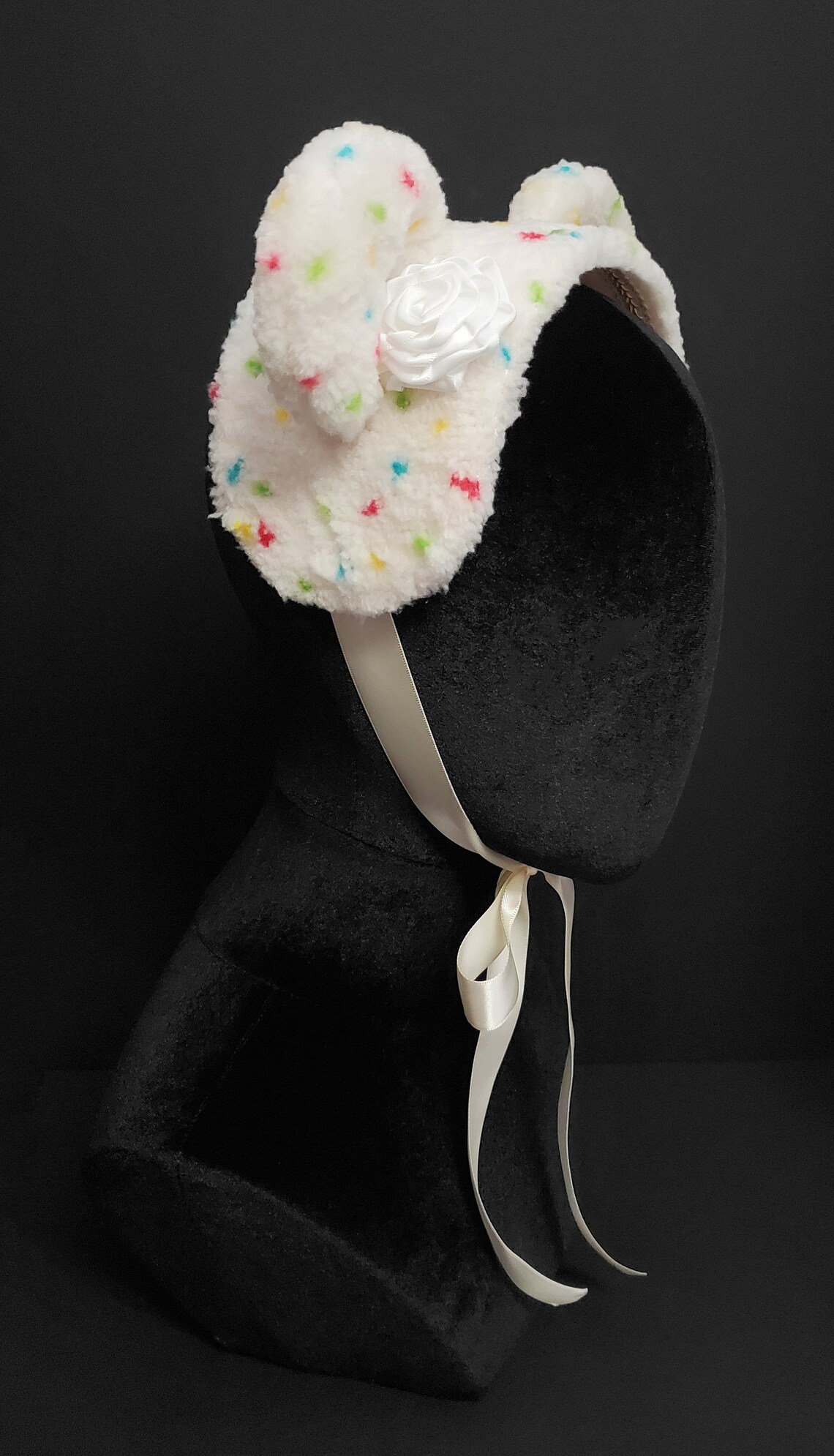 Sweet Funfetti Cake Batter Ice Cream Bear Bonnet Headdress - Made to ...