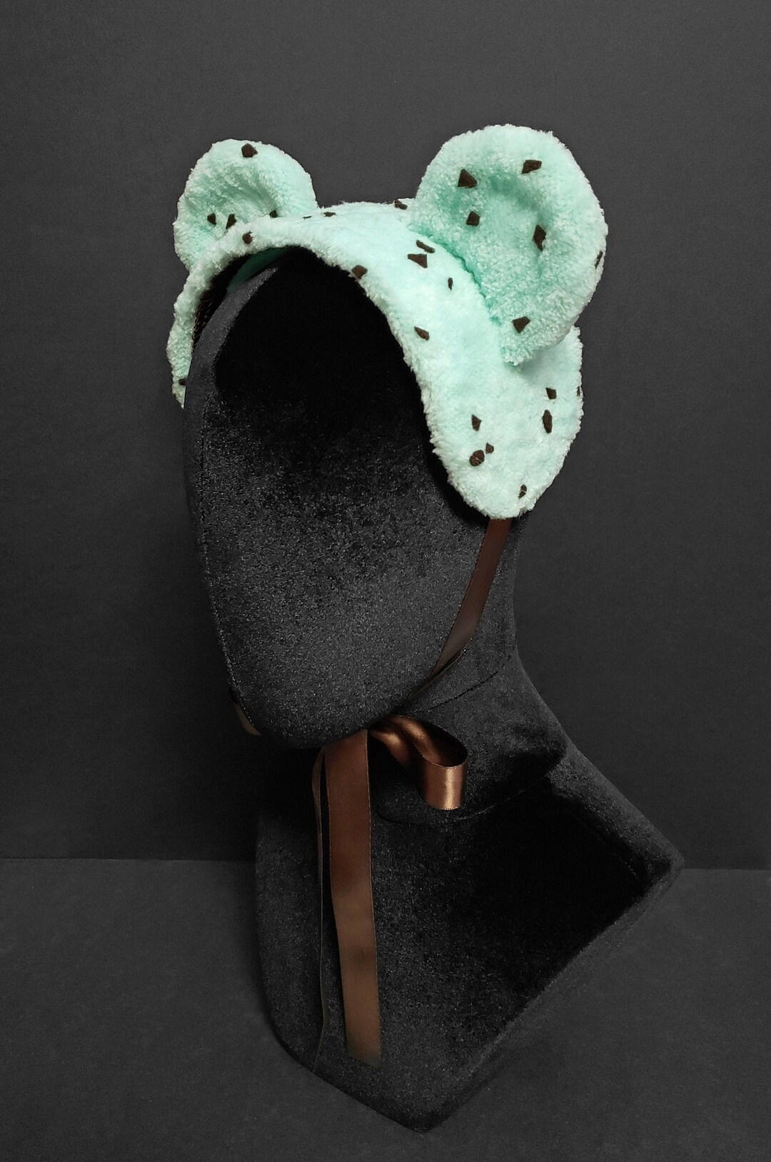 Sweet Mint Chocolate Chip Ice Cream Bear Bonnet Headdress - Etsy