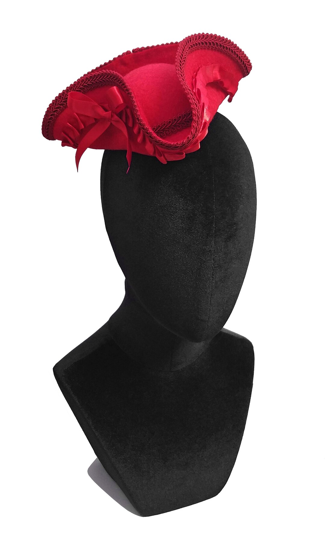 Red Handed Jill Mini Tricorn Pirate Lass Hat Made to Order - Etsy UK
