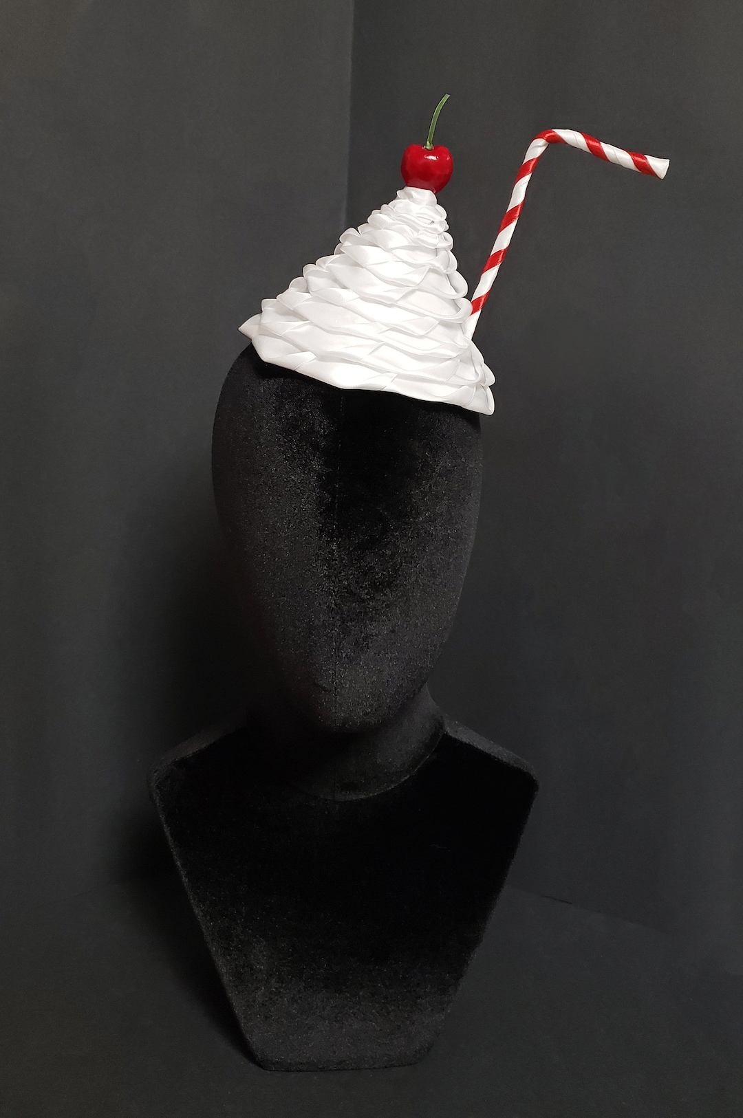 Sweet Whipped Cream Diner Milkshake Hat ~ Cherry, Strawberry, or ...