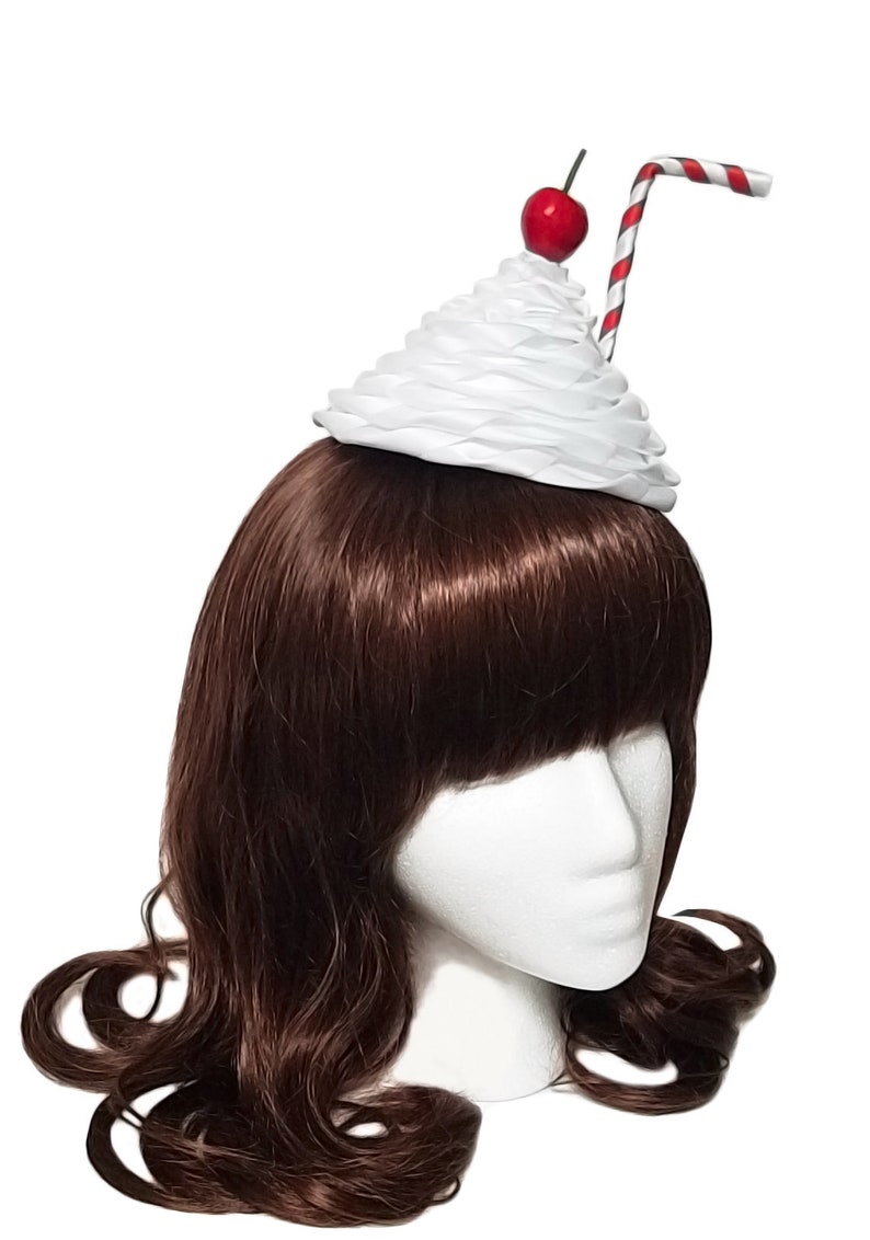 Sweet Whipped Cream Diner Milkshake Hat Cherry Strawberry | Etsy