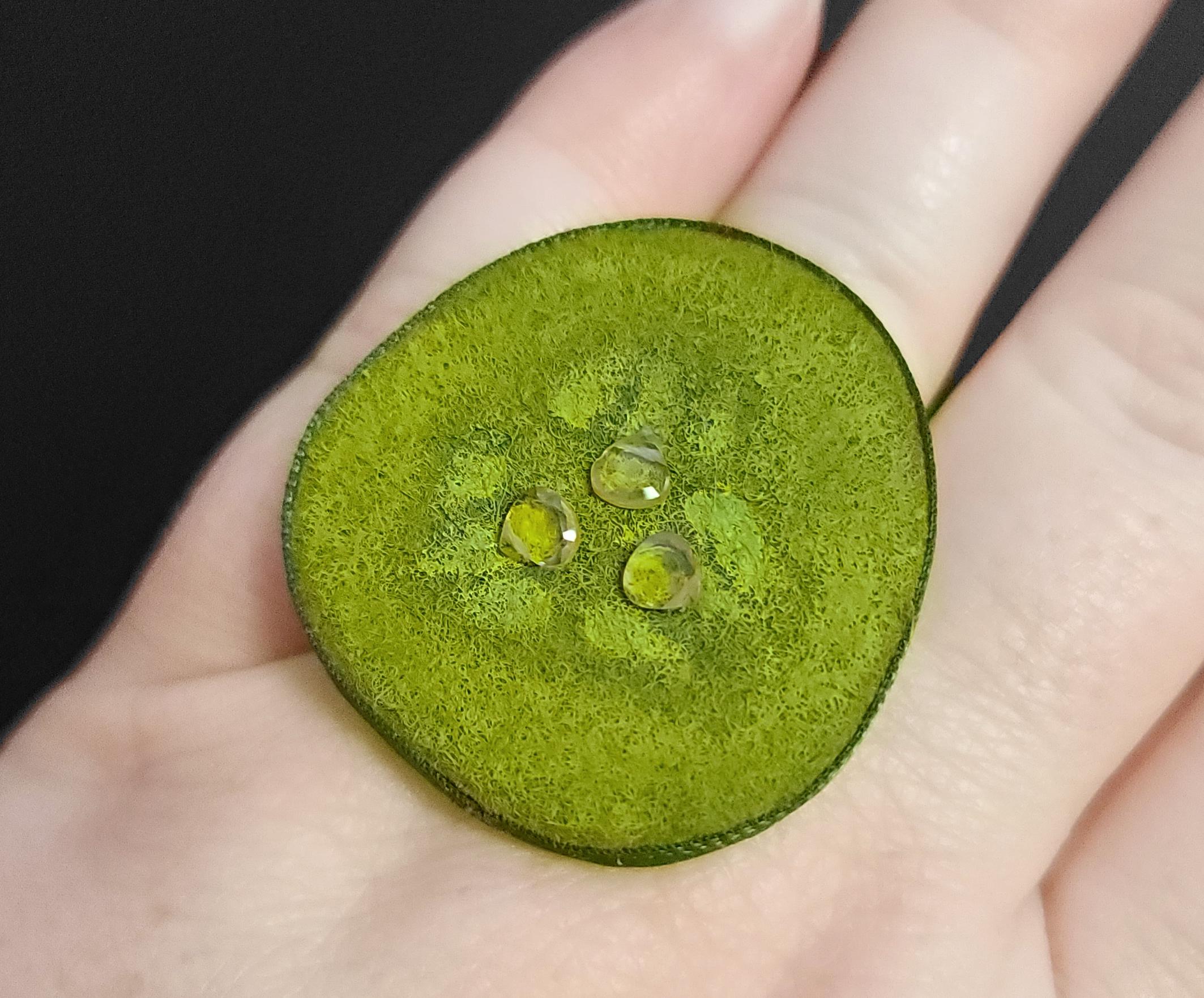 Dill Pickle Slice Jeweled Ring ~ Made to Order - Etsy