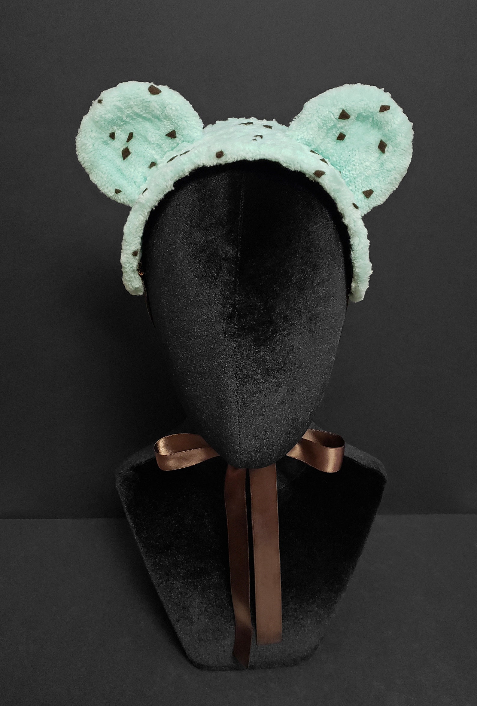 Sweet Mint Chocolate Chip Ice Cream Bear Bonnet Headdress - Etsy