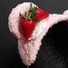 Sweet Pink Strawberry Ice Cream Bear Bonnet Headdress - Made to Order ...