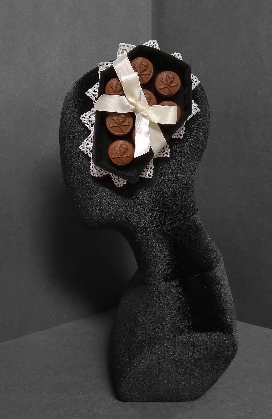 Deadly Poisoned Chocolates Black Velvet Coffin Box Hat or Desk Decor ...