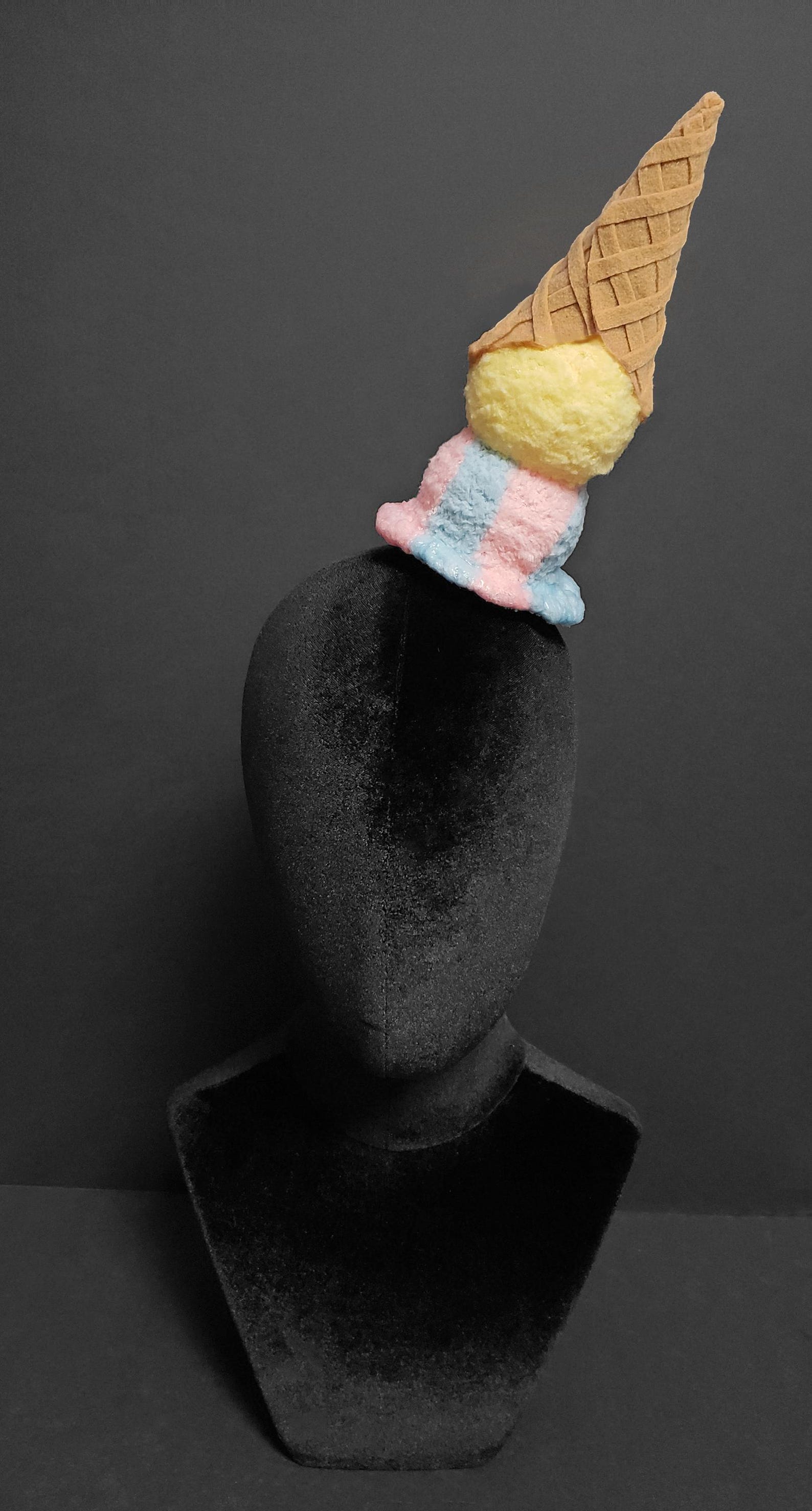 Upside Down Double Scoop Ice Cream Cone Fascinator or Desk Decor ~ 20 ...