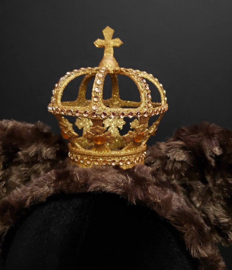 Golden Crowned Royal Princess Bear Bonnet Headdress - Available in 9 ...