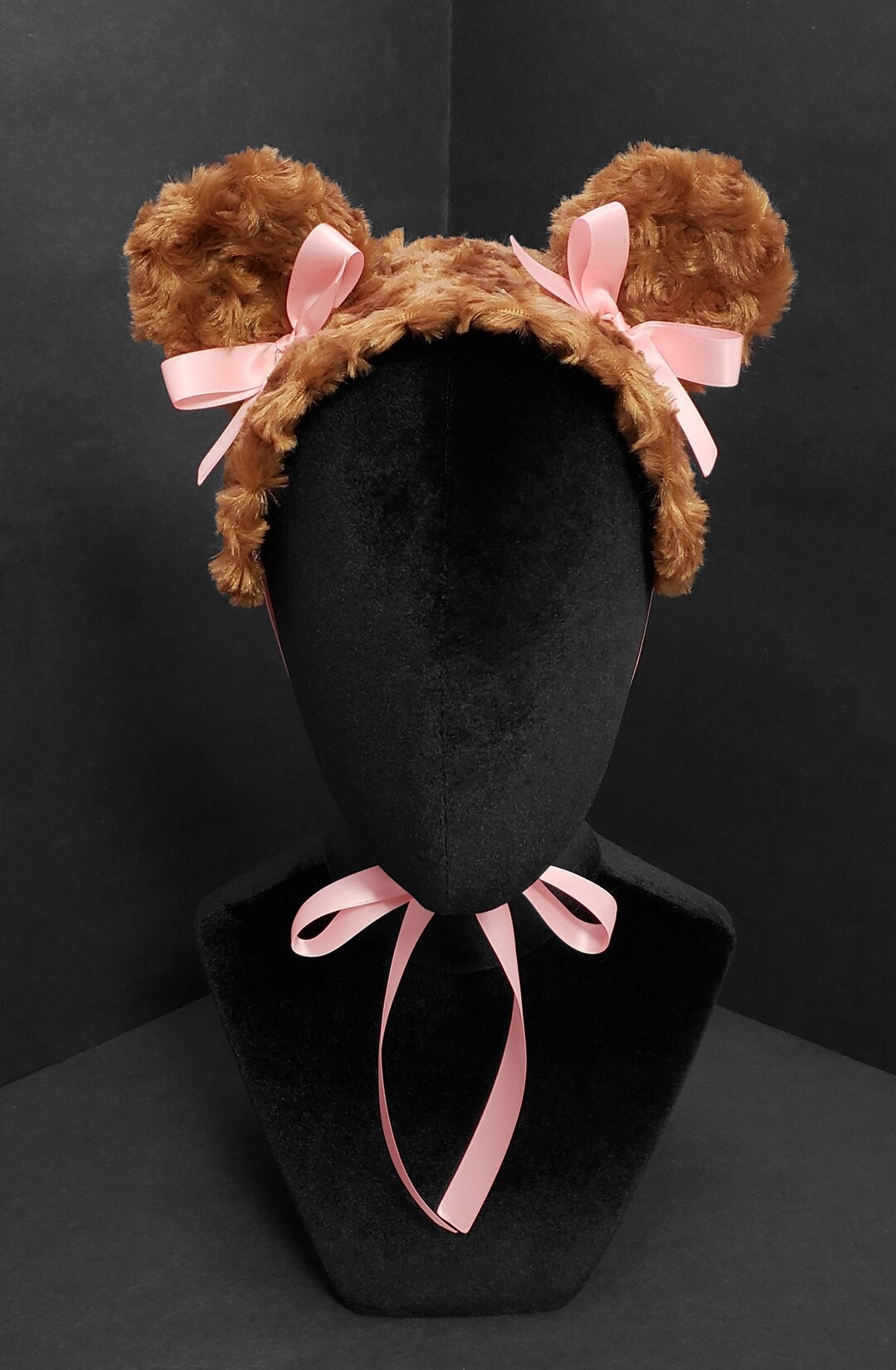 Sweet Bear Bonnet or Headband ~ Many Fur and Bow Colors ~ Made to Order ...