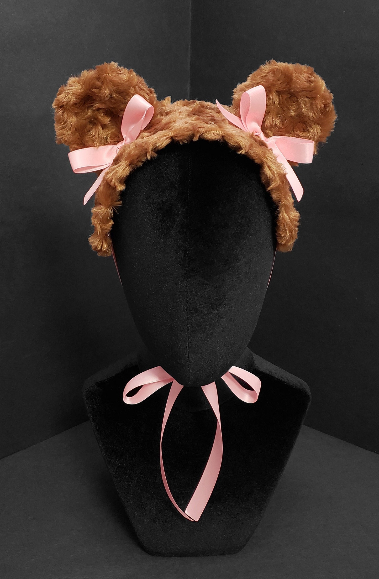 Sweet Bear Bonnet or Headband Many Fur and Bow Colors Made - Etsy