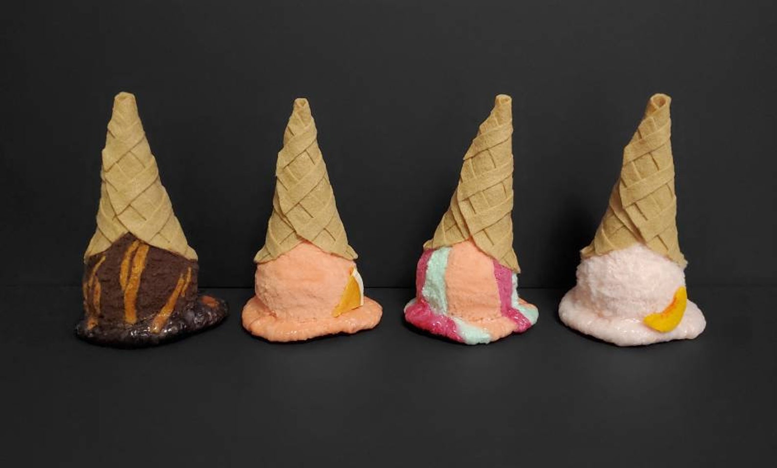 Upside Down Melted Ice Cream Cone Fascinator Or Desk Decor Etsy