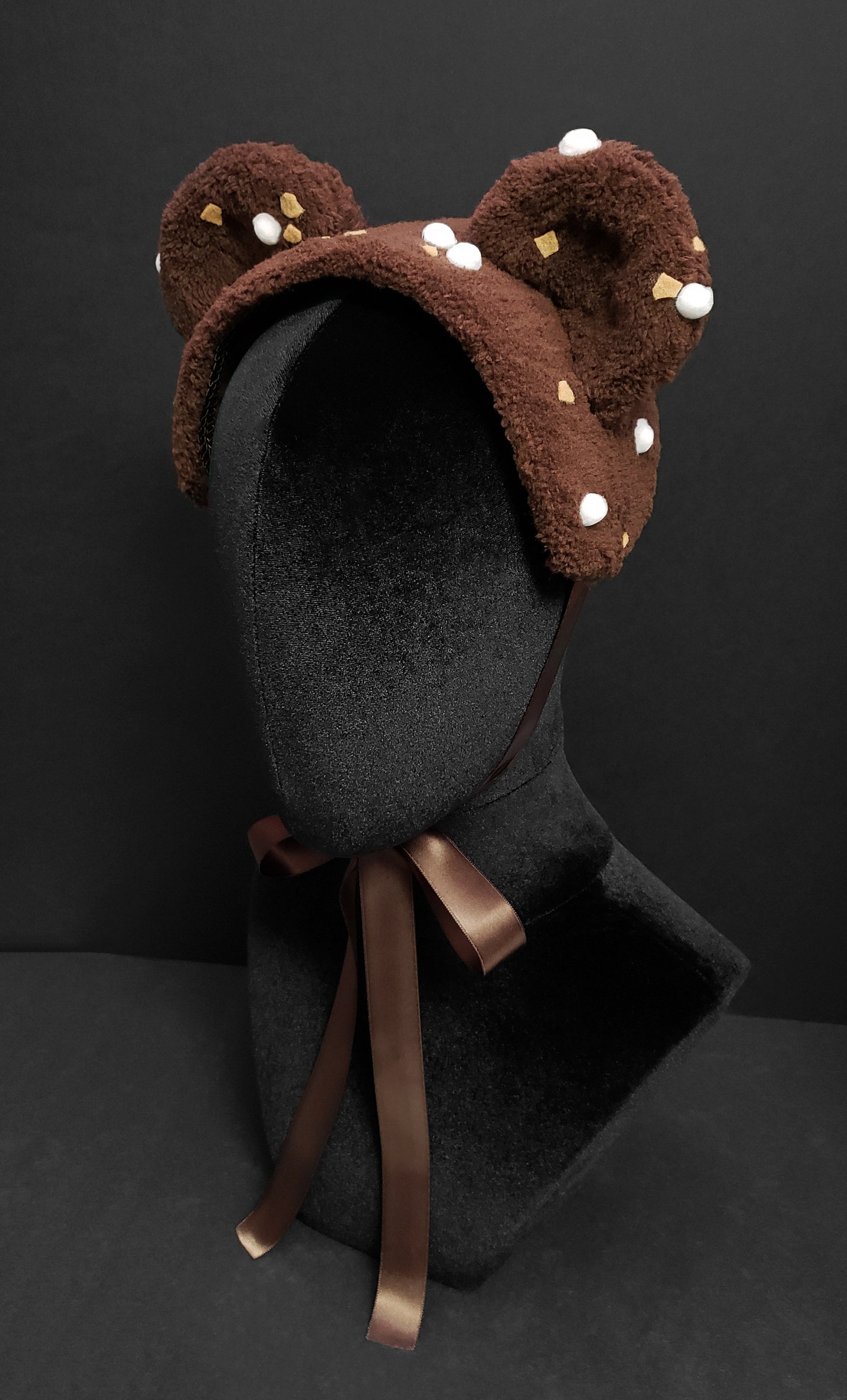 Chocolate Rocky Road Ice Cream Bear Bonnet Headdress ~ Made to Order - Etsy