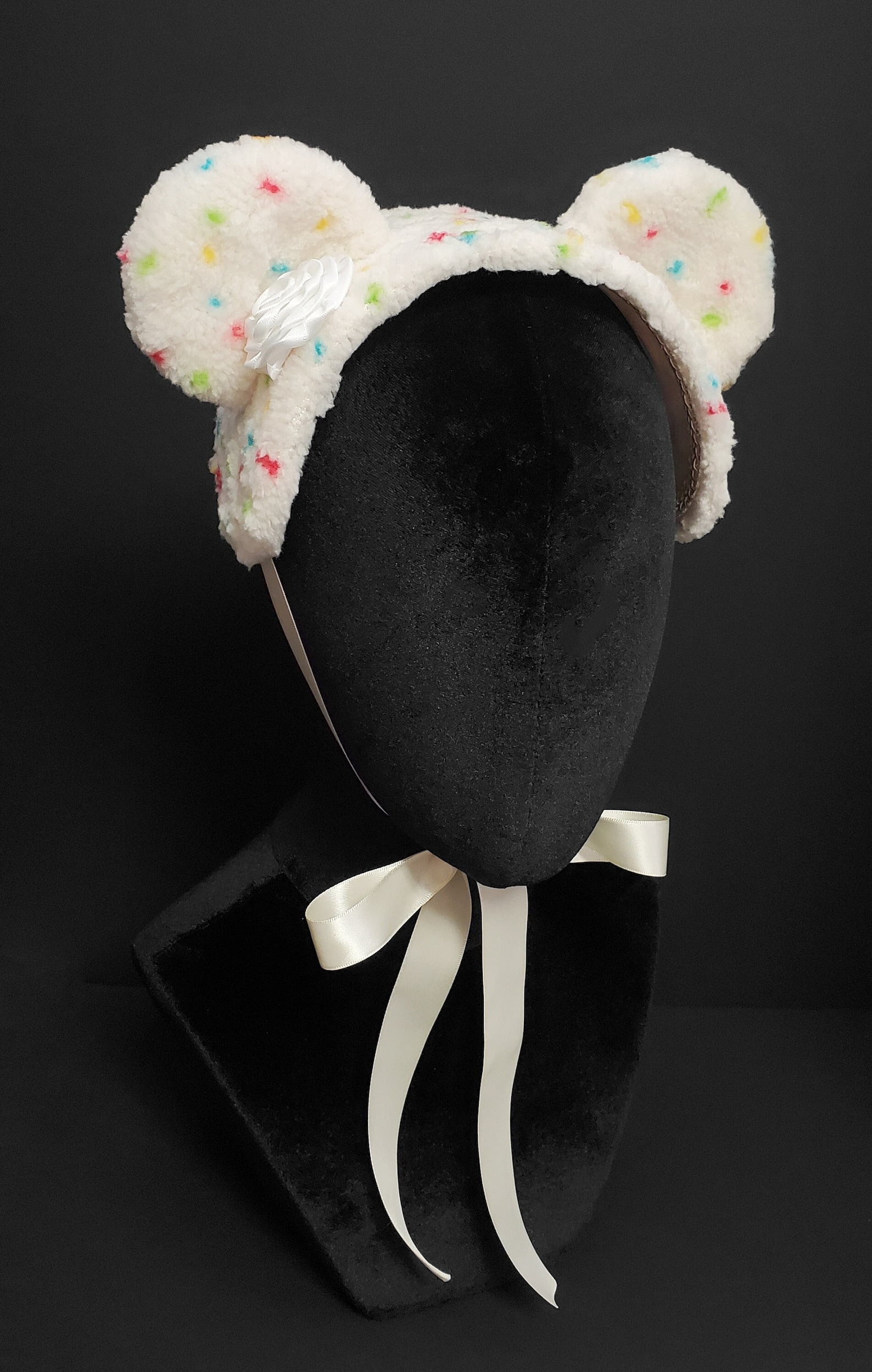Sweet Funfetti Cake Batter Ice Cream Bear Bonnet Headdress - Made to ...