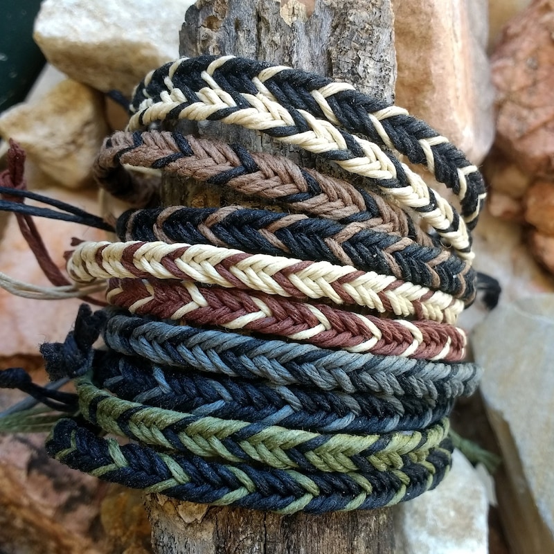 String Chevron Bracelets - Etsy