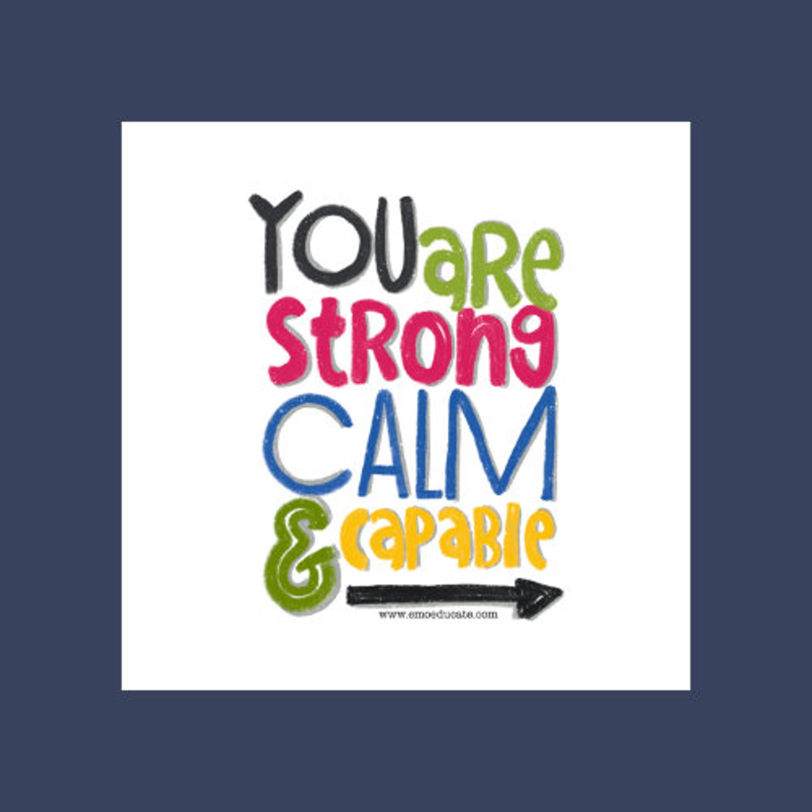Strong, Calm & Capable Artwork for Therapists, Teachers, Parents ...