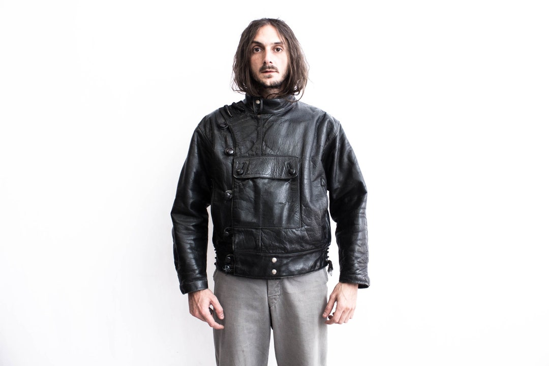 MOTO CUIR Swedish Motorcycle Jacket Replica 1980s . Punk Moto Jacket ...