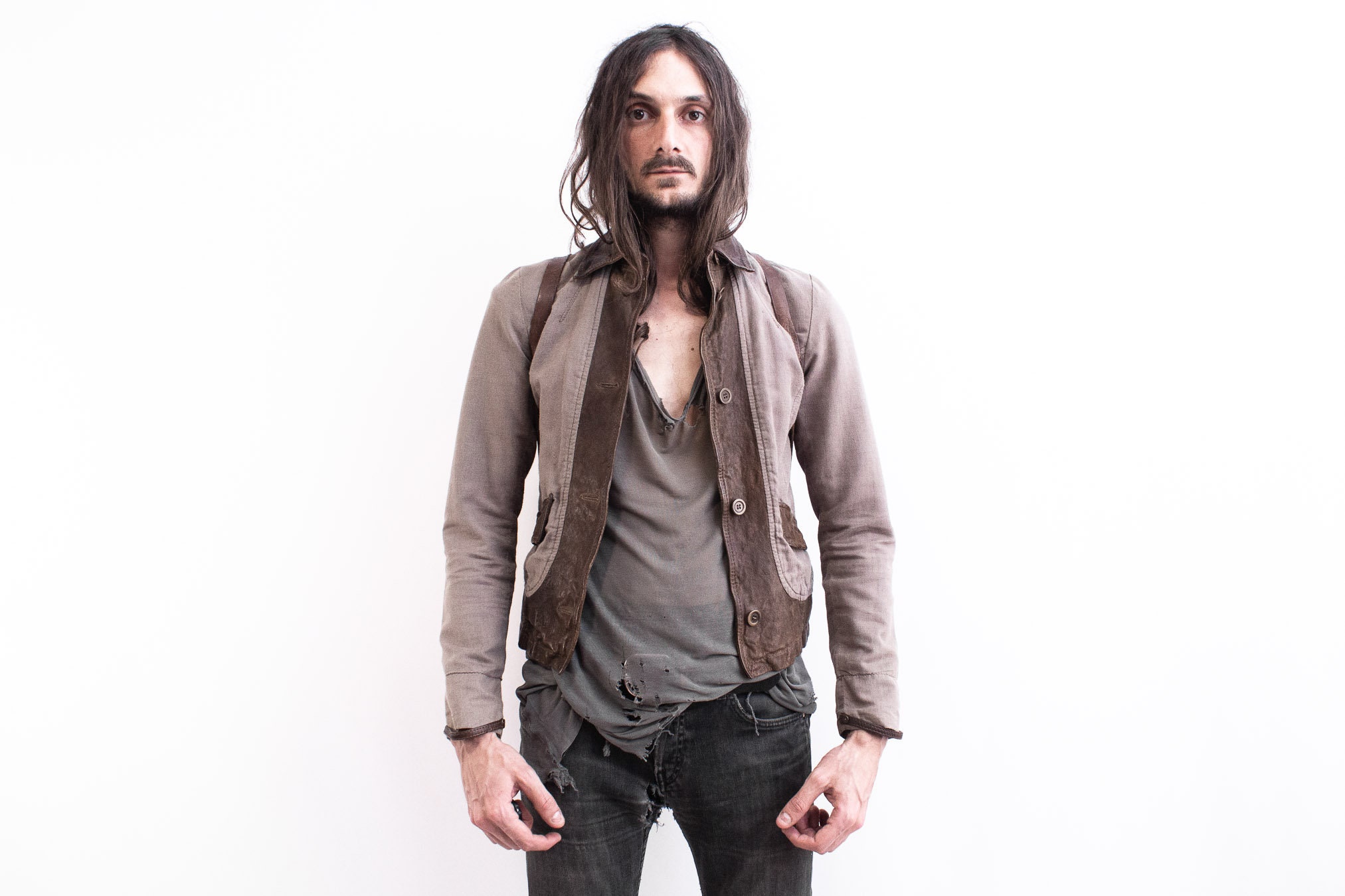 CHEVIGNON Short Jacket 80s. Lamb Leather/ Cotton Cropped CHEVIGNON Short Jacket 80s. Lamb Leather/ Cotton Cropped