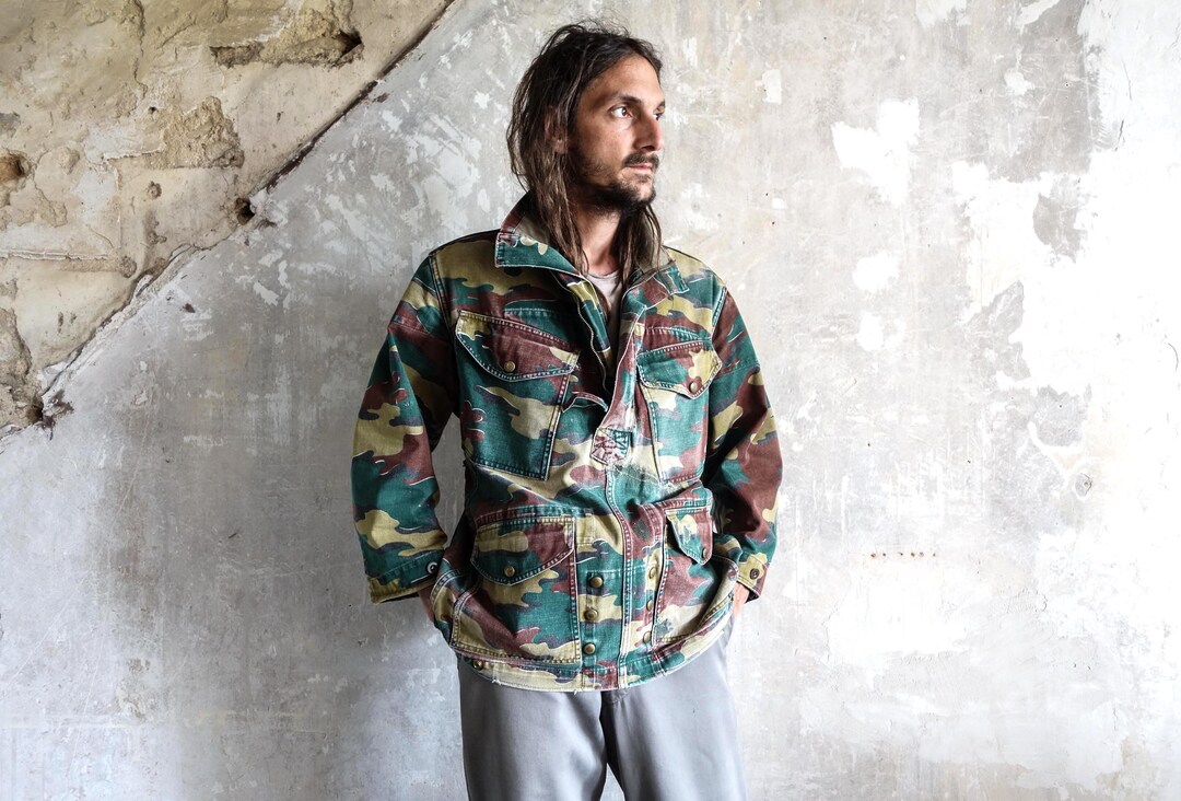 1970s Belgian Paratrooper Denison Smock . Jigsaw Camouflage ABL ...