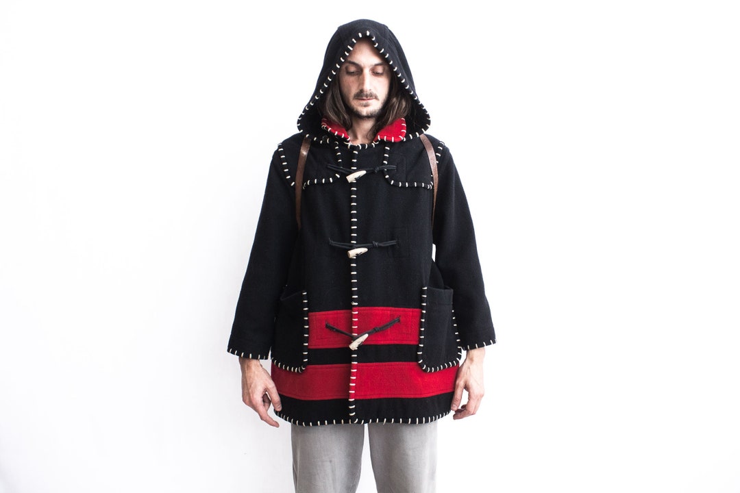 Vintage Patchwork Blazer Jacket 70s . Retro Wool Collage Hippie Jacket ...