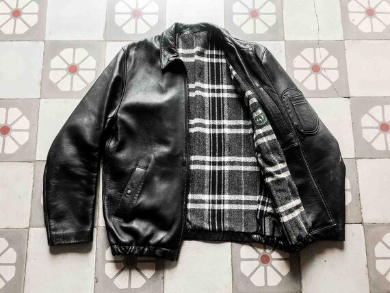 French Pilot Jacket 1980s . Air force Leather Bomber … - Gem