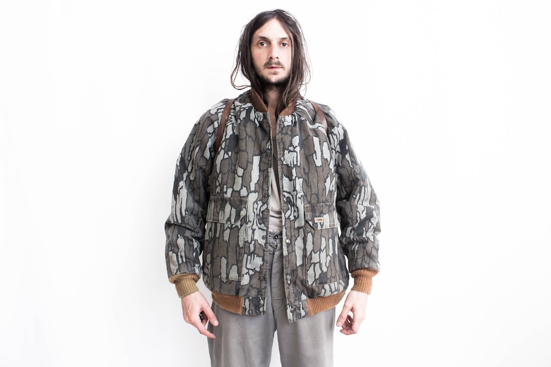 Camouflage Bomber Jacket 70s . Outdoors Hunting Jacket Parka ...