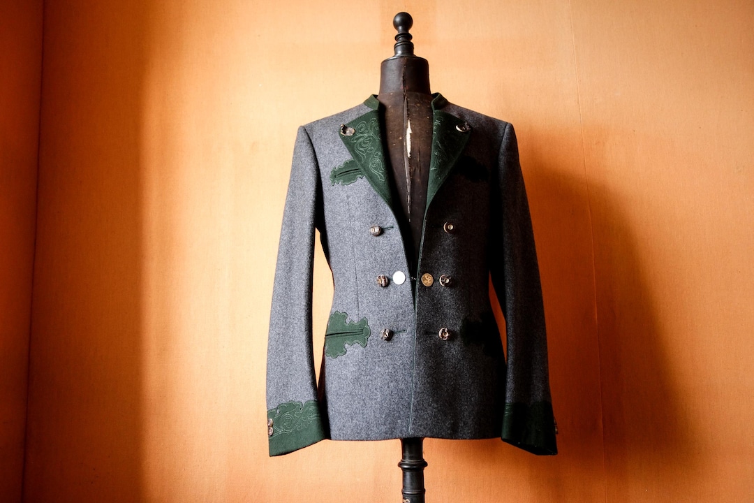 Austrian Blazer Boiled Wool Jacket 70s . Traditional Jacket Bavarian ...